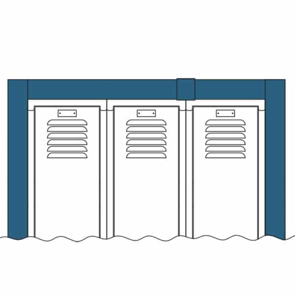 PPN52844SU Triple Tier Metal Locker | Lyon