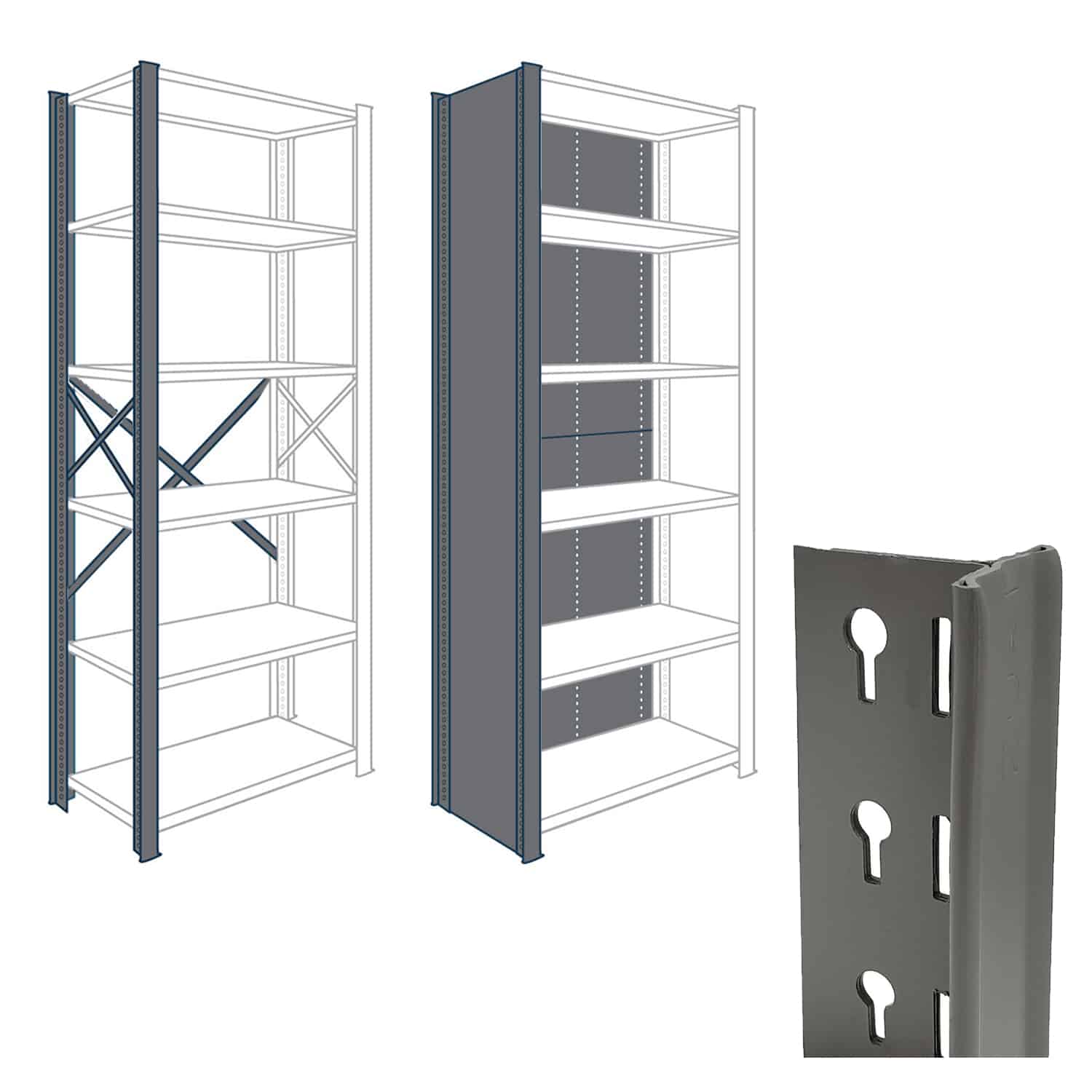 8000 Series Industrial Shelving Components | Lyon
