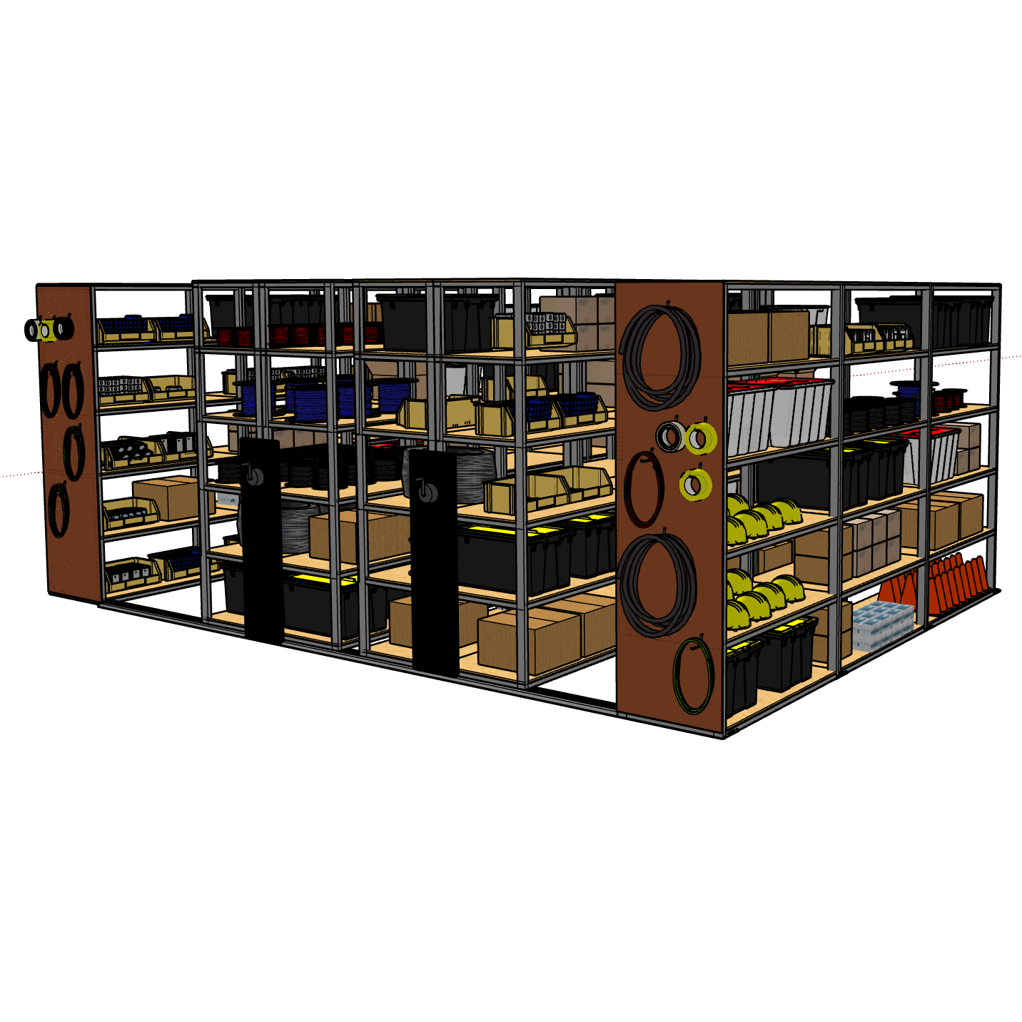Large Rivet Rack Mobile Shelving for High-Density Storage | Lyon (DDRRMCLG)