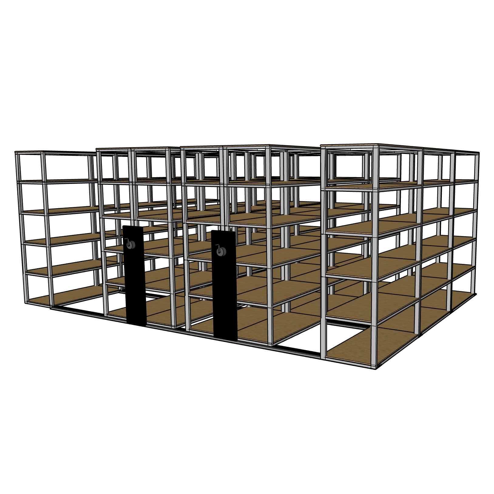 Large Rivet Rack Mobile Shelving for High-Density Storage | Lyon (DDRRMCLG)