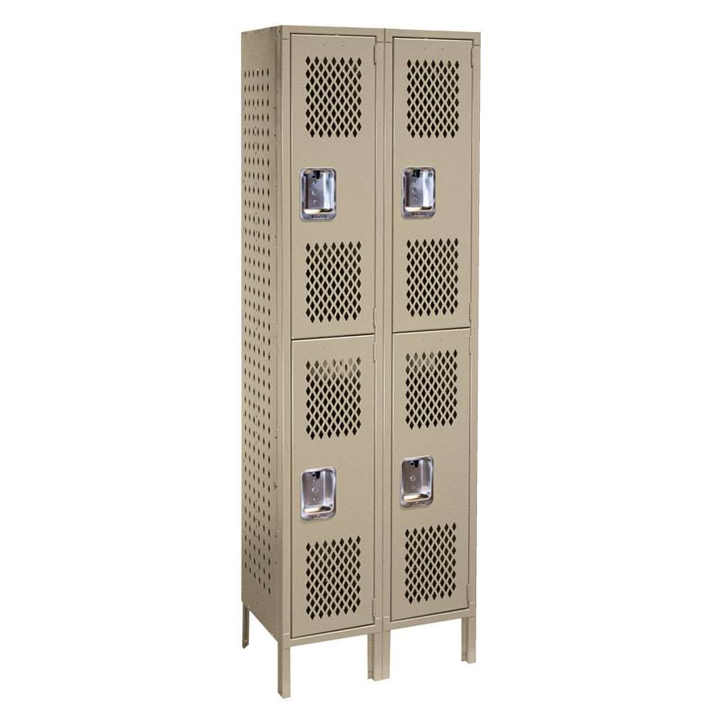 Heavy-Duty Ventilated Single Tier Locker 2 Wide 24 W x 18 D x 78 H