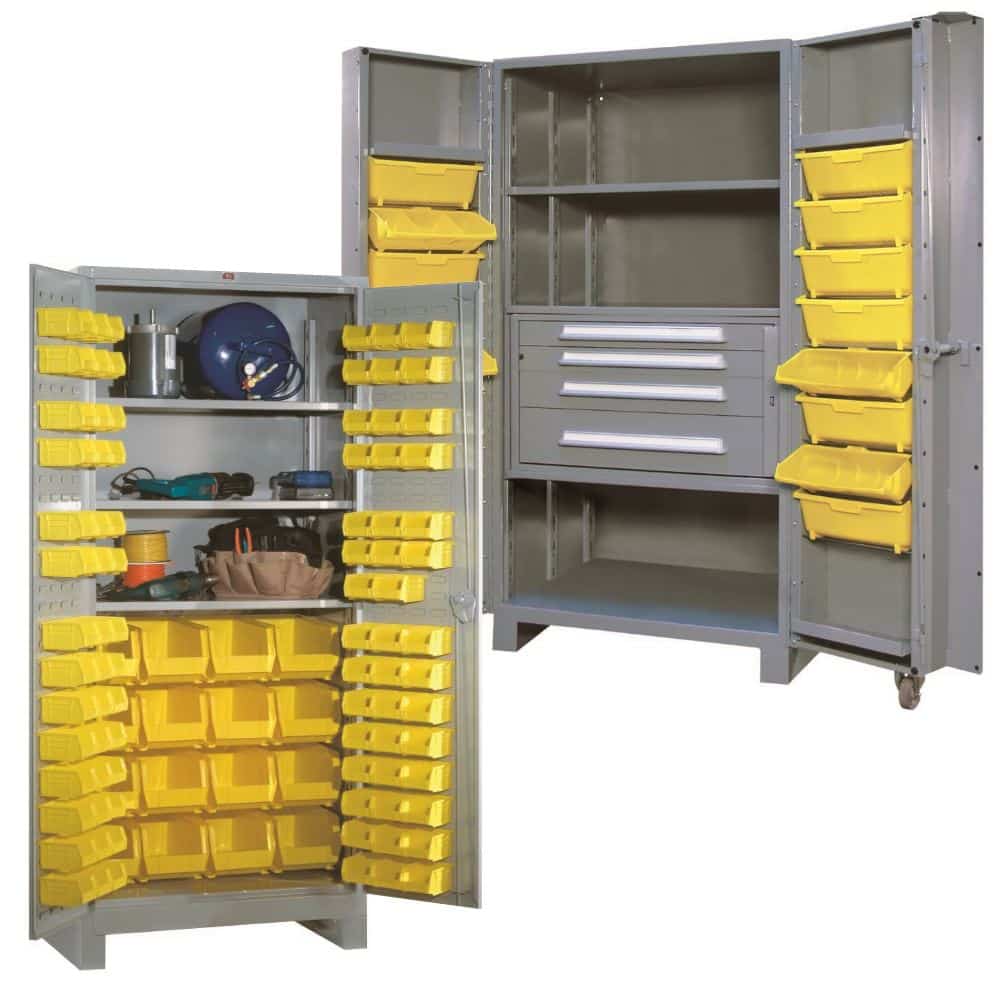 Bin Storage Cabinets with Removable Plastic Bins | Lyon