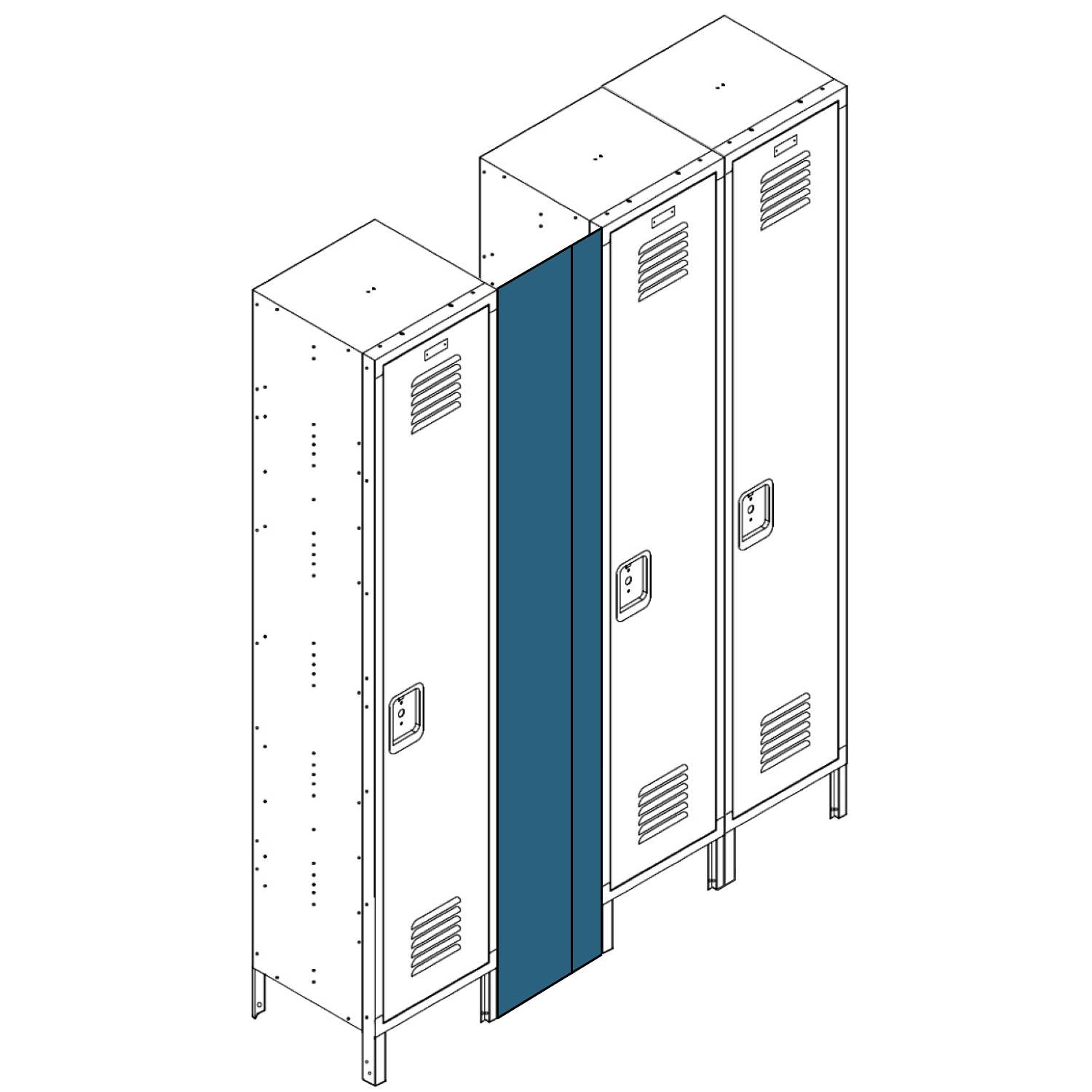 Front Expansion Filler for Metal Lockers | Lyon