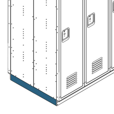 Zee Base Ends for Double Row Lockers Without Legs | Lyon