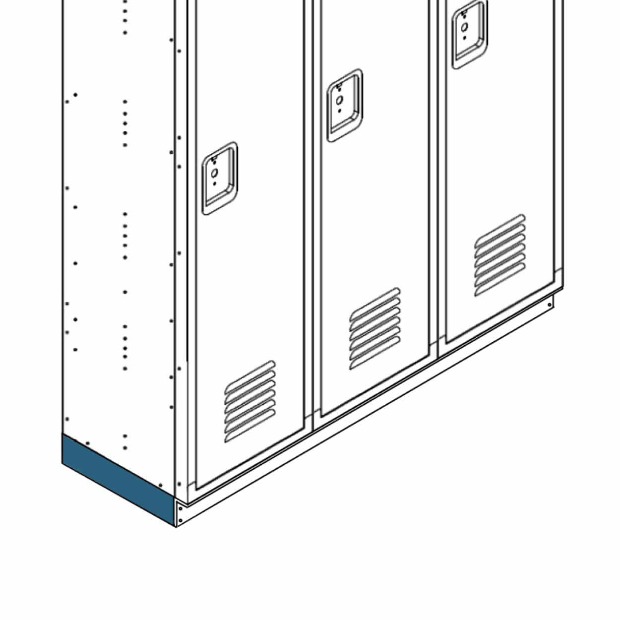 Zee Base Ends - 4"h Base for Lockers Without Legs | Lyon