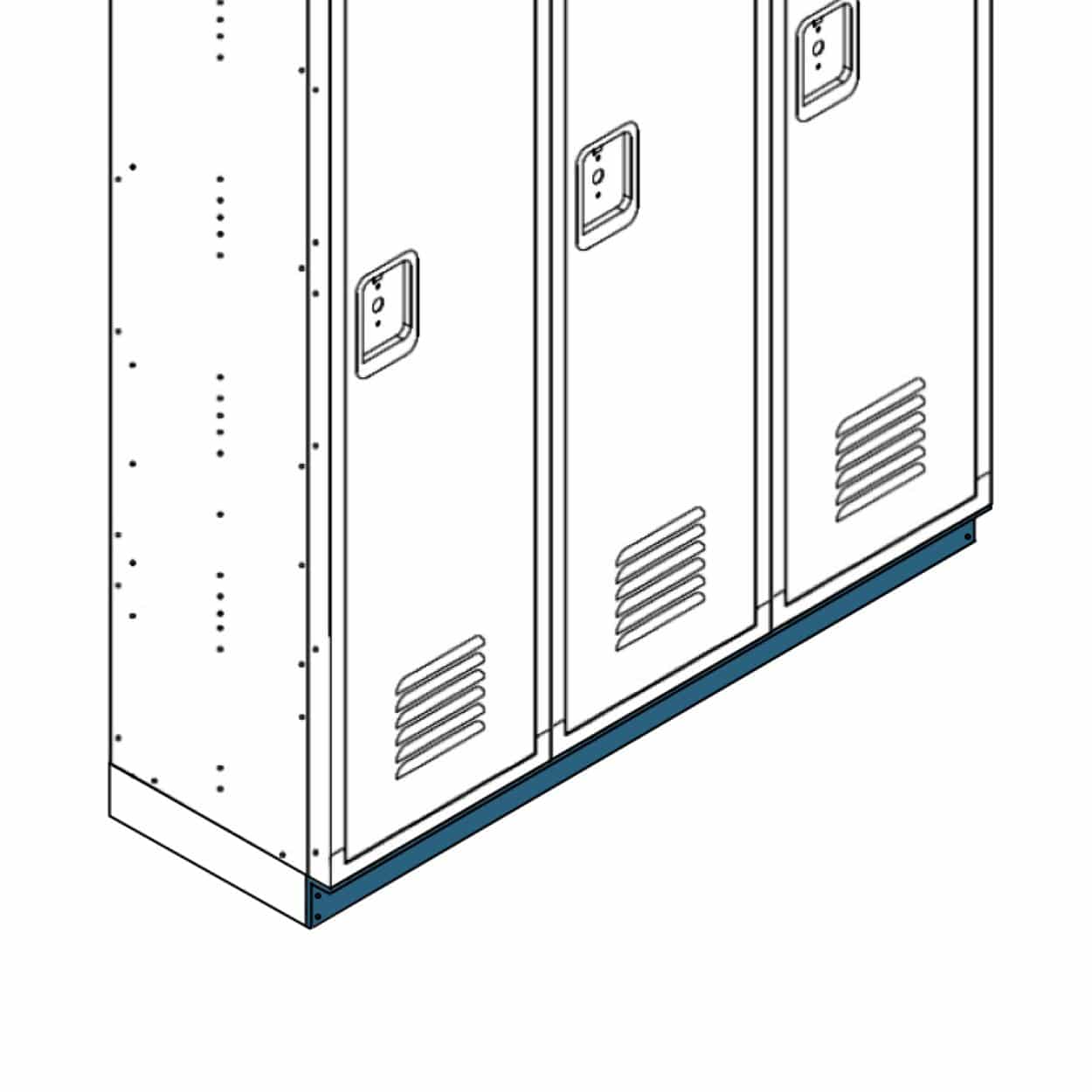 Zee Base - 4"h Base for Lockers Without Legs | Lyon