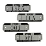 Custom Metal Locker Number Plate | Lyon