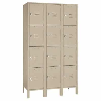 Standard Steel Four Tier Box Locker 3-Wide | Lyon (4T SD 3W)
